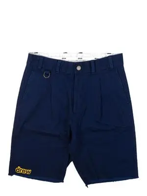 Drew House Stretch Twill Pleated Shorts - Navy