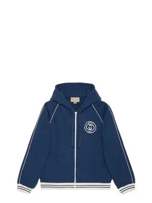 Gucci Cotton Jersey Sweatshirt With Patch - Blue