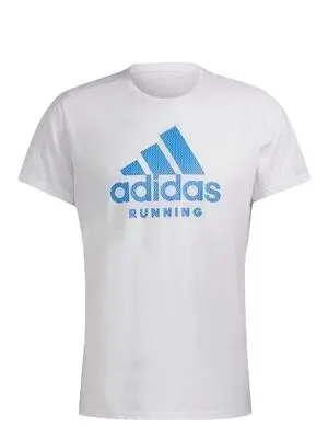 Adidas Run Logo Tee M Logo Printing Round Neck Short Sleeve White - Default Color
