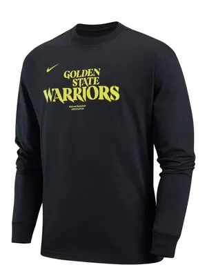Nike X Nba Golden State Warriors Long Sleeve T-shirt - Black/blue