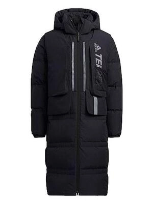 Adidas Down Feather Detachable Vest And Long Hooded Jacket - Default Color