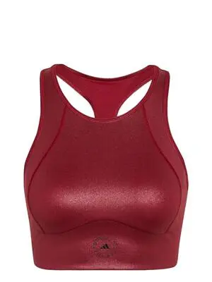 Adidas By Stella Mccartney Shiny Training Crop Top - Copper