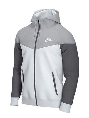 Nike Contrast Color Stitching Sports Hooded Logo Jacket - Default Color