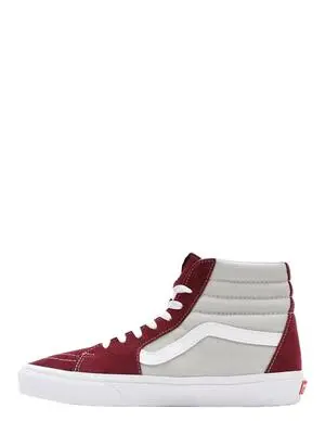 VANS Vans SK8-Hi High Top Lace-Up Sneakers Grey/red