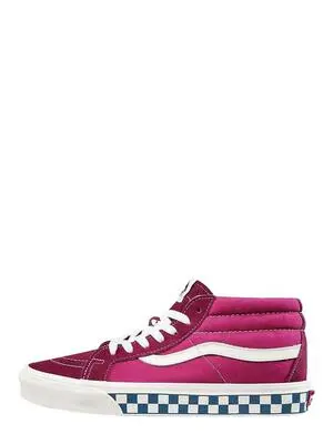 VANS Vans Sk8-Mid Reissue 'Checker Sidewall' Sneakers Red