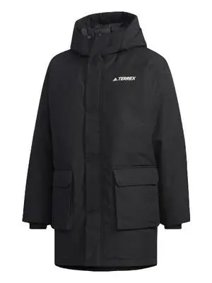 Adidas Xplr Dwn Hooded Down Jacket - Black