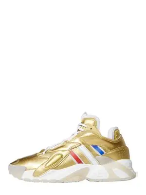 Adidas Streetball High Top Sneakers - Gold/blue/red
