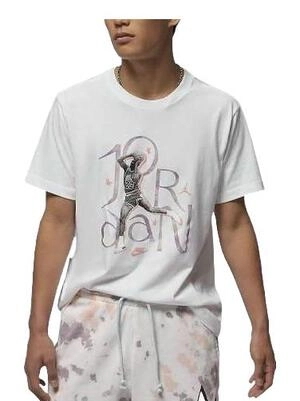 JORDAN Air Jordan Round Neck Pullover Short Sleeve T-shirt Men's White Default Colorway