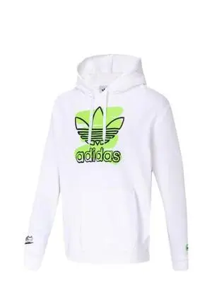 Adidas Originals Graphic Print Hoodie - White