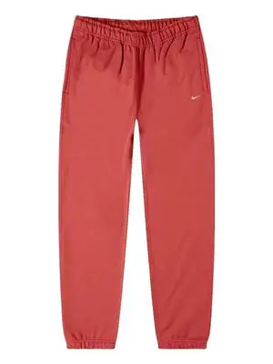 Nike Solid Color Fleece Lined Bundle Feet Casual Sports Pants/trousers/joggers Red - Multi-color