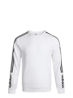 Adidas Neo Long Sleeve Pullover With Sleeve Logo Detail - White