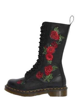 DR. MARTENS Dr. Martens 1914 Vonda Embroidered Leather Mid Calf Boots
