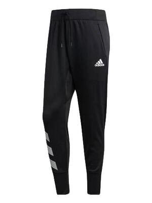 Adidas Act Side Stripe Printing Sports Long Pants - Black