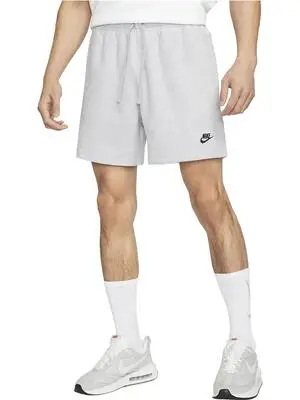 Nike Club Fleece Logo Shorts - Light Grey
