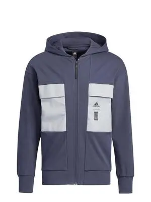 Adidas Martial Arts Series Splicing Color Block Sports Hooded Jacket - Multi-color