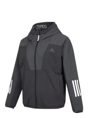 Adidas Reversible Sports Hooded Jacket - Black