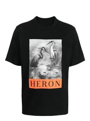 Heron Preston Fw22 Logo Heron T-shirt - Black