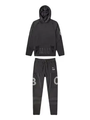 Nike X Undercover Crossover Solid Color Alphabet Printing Sports Hoodie Pants Suit Autumn - Black