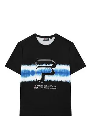FILA Sport Casual Round Neck Printshort Sleeves T Shirt - Black