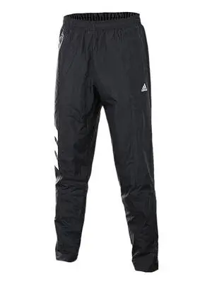 Adidas Stripe Color Block Logo Printing Bundle Feet Sports Pants/trousers/joggers Autumn Black - Default Color
