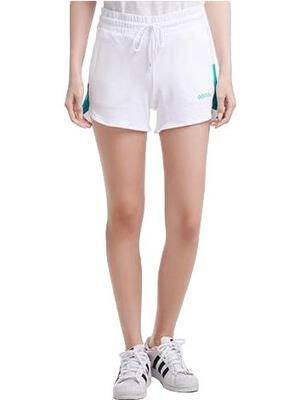 Adidas Neo Side Logo Drawstring Sports Shorts - White