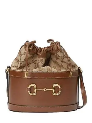 Gucci 1955 Horsebit Drawstring Bag - Brown