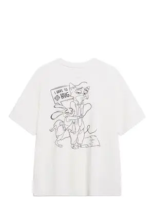 LI-NING X Disney Zootopia Graphic T-shirt 'white - White/black