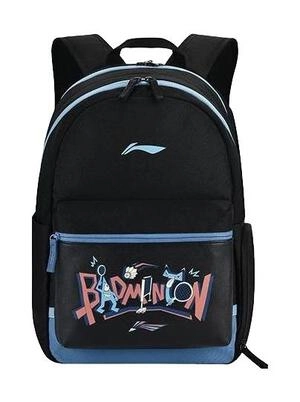 LI-NING Badminton Graphic Backpack - Black/blue