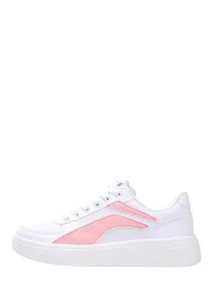 LI-NING Classic Skateboarding Sneakers - White/pink