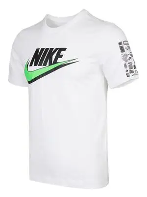 Nike Casual Sports Round Neck Loose Short Sleeve White T-shirt - Default Color