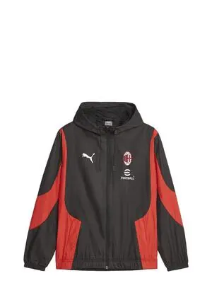 PUMA Ac Milan Pre-match Woven Jacket - Black/red