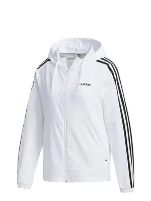 Adidas Essentials 3-stripes Hooded Track Jacket - White