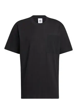 Adidas Originals Solid Color Casual Sports Round Neck Pullover Short Sleeve Black - Default Color