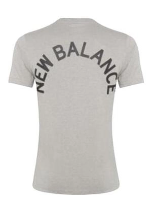 NEW BALANCE Back Alphabet Casual Short Sleeve Gray - Grey