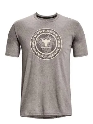 Under Armour Project Rock Globe Short Sleeve T-shirt - Grey
