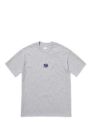 Supreme Fw18 Bottle Cap Tee Heather Logo Tee - Grey