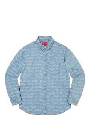 Supreme Arc Jacquard Denim Shirt - Teal