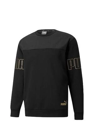 PUMA Winterized Crew Bronzing Logo Pullover - Black