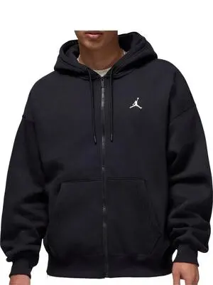 JORDAN Brooklyn Fleece Oversized Full-zip Hoodie 'black Sail - Black/sail