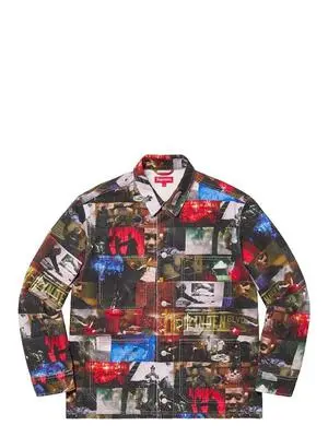 Supreme Fw21 Week 1 Nas And Dmx Collage Denim Chore Coat - Tan