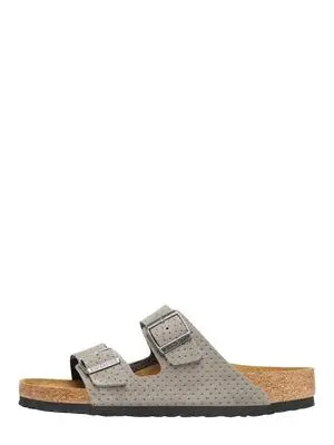 BIRKENSTOCK Birkenstock Arizona Suede Embossed Dotted Sandals Grey
