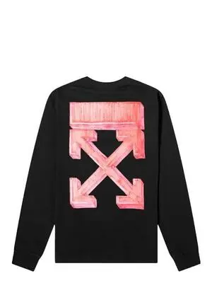 Off-White Fw20 Arrows Sketch Logo Long Sleeve - Black