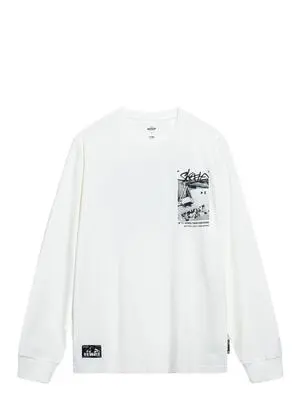 LI-NING X Disney Oswald Graphic Long Sleeve T-shirt 'white - White/black