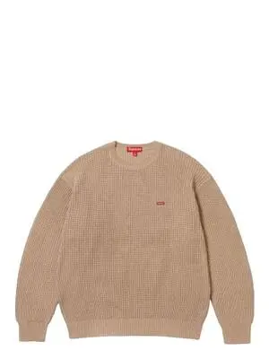 Supreme Small Box Ribbed Sweater - Beige