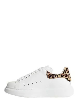 Alexander McQueen Oversized Sneaker White Leopard Suede - White/leopard