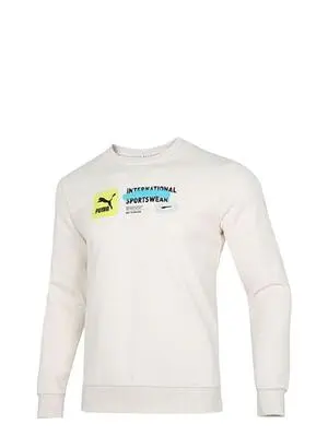 PUMA Puma Printed Crewneck Pullover White