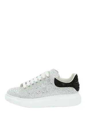 Alexander McQueen Crystal-embellished Oversized Sneakers - Silver/black