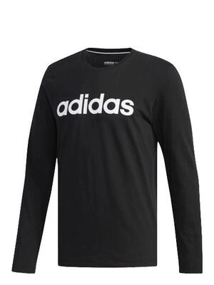 ADIDAS Adidas Neo M Ce Lnr Ls Logo Printing Round Neck Long Sleeves Black