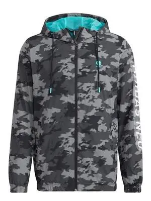 Adidas Neo Camouflage Alphabet Stripe Hooded Jacket - Multi-color