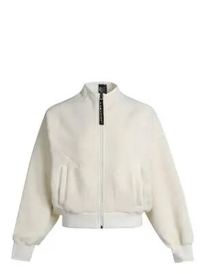 Adidas Fleece Zip-up Jacket - Milky White
